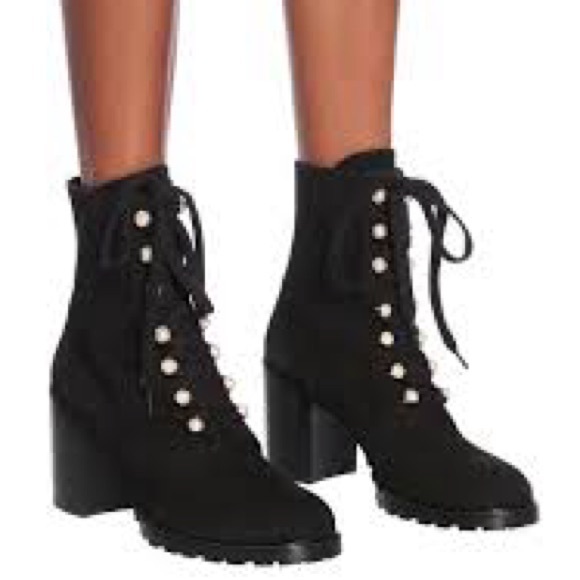 Stuart Weitzman | Shoes | Stuart Weitzman Pearl Boots Black Suede Size ...